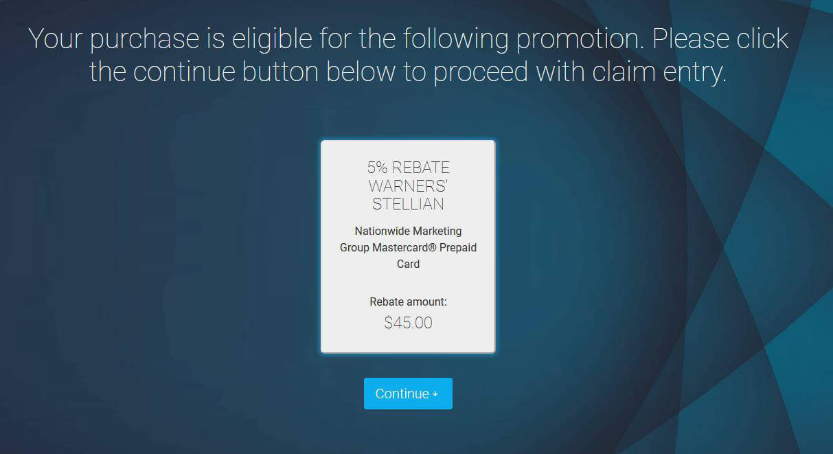 Below is an example of how to submit your rebate online.